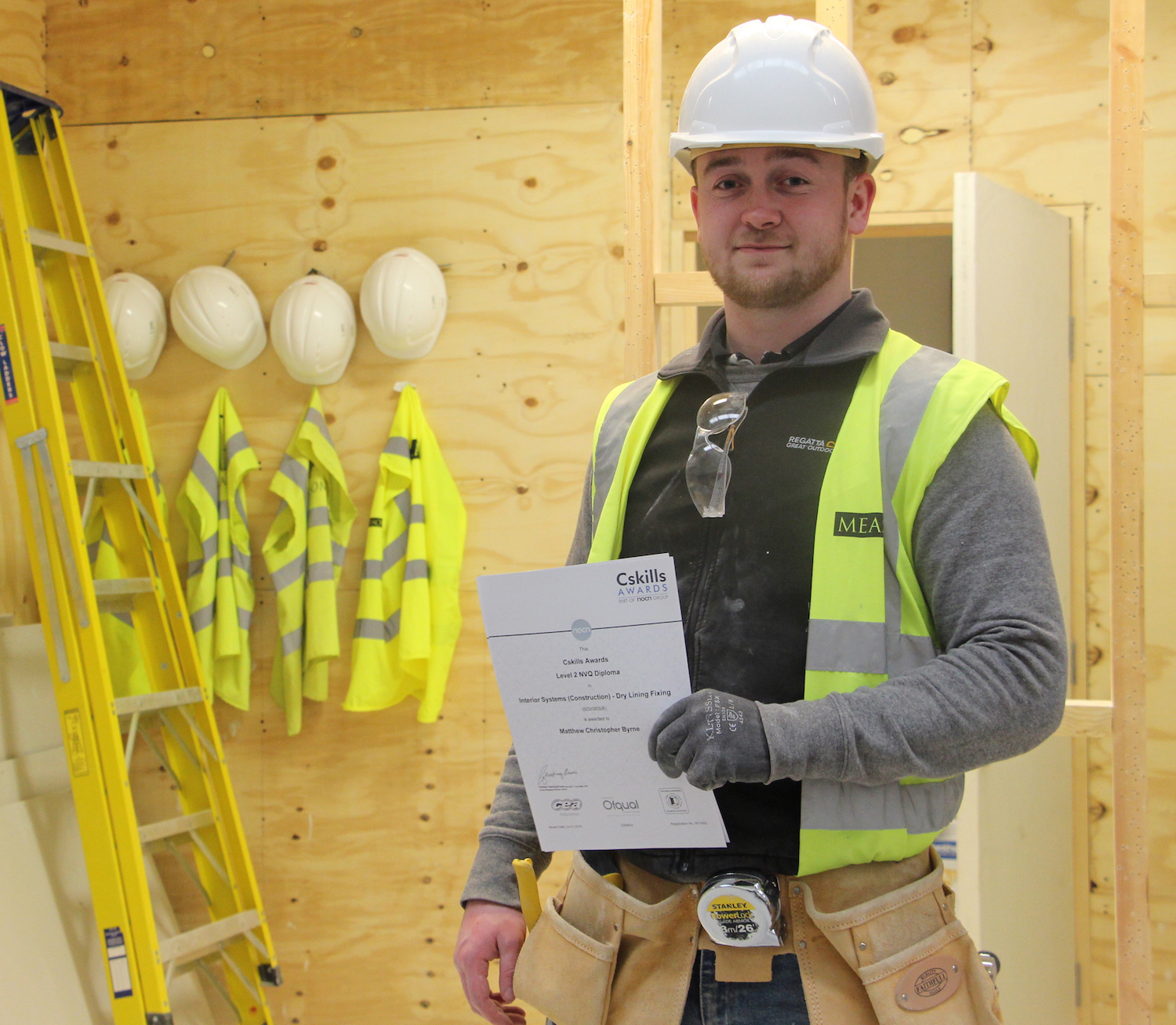 Matt, the Apprentice, Achieves NVQ Level 2. | Measom